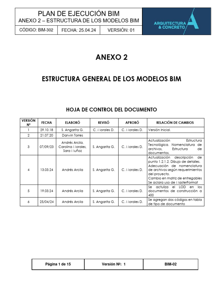Bim 302 Anexo 2 - Estructura General de Modelos Bim | PDF | Autodesk ...