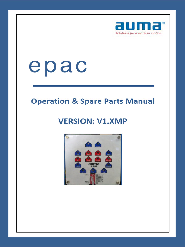 Epac Operation and Spare Parts Manual (v1 | PDF | Printed Circuit Board | Switch