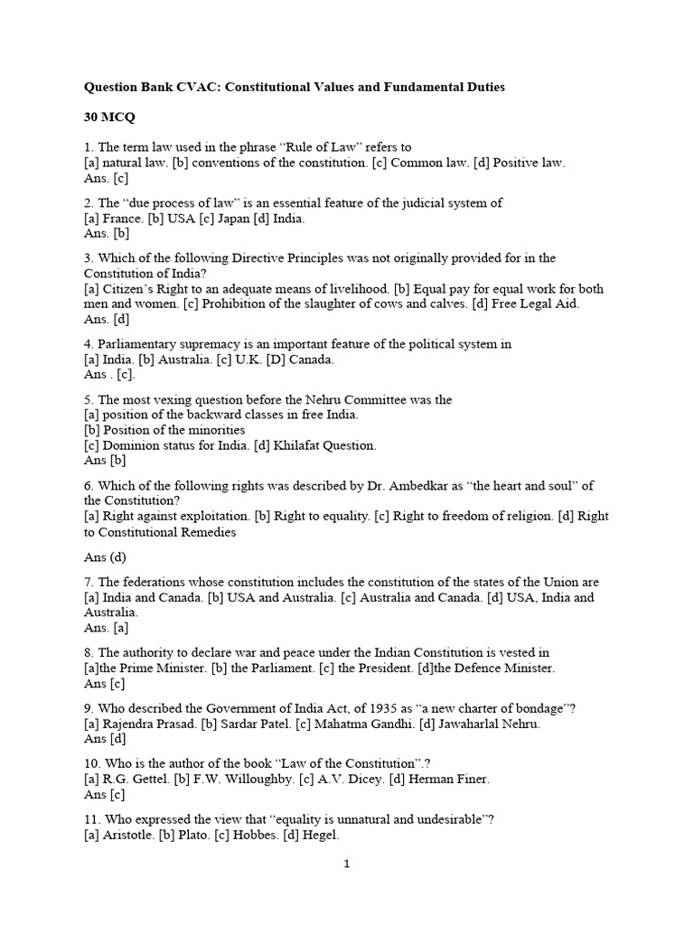CVAC-constitutional Values | PDF | Constitution | Legal Documents