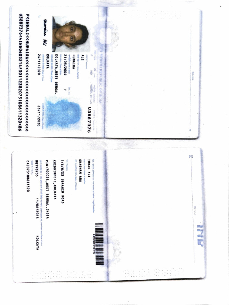 Humaira Ali passport | PDF