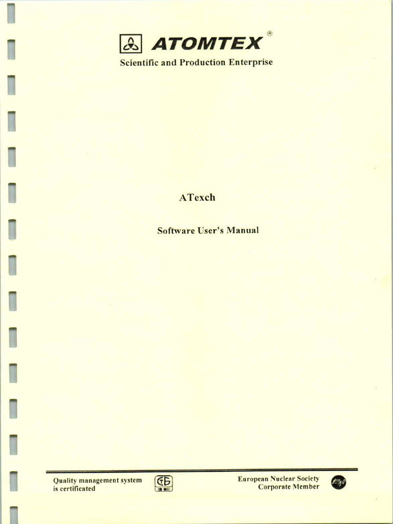 ATOMTEX - Sofware Users Manual | PDF