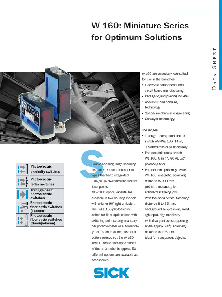 26826-WT160-F420 Sick | PDF | Bipolar Junction Transistor | Switch
