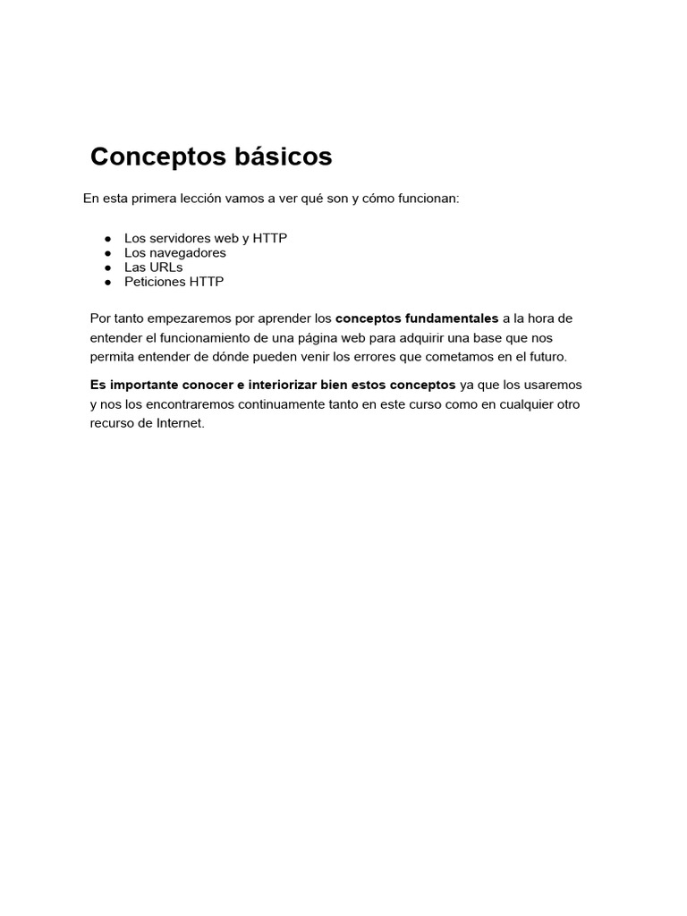 Tema 2 Conceptos Básicos (Documento) | PDF | Redes | Internet y web