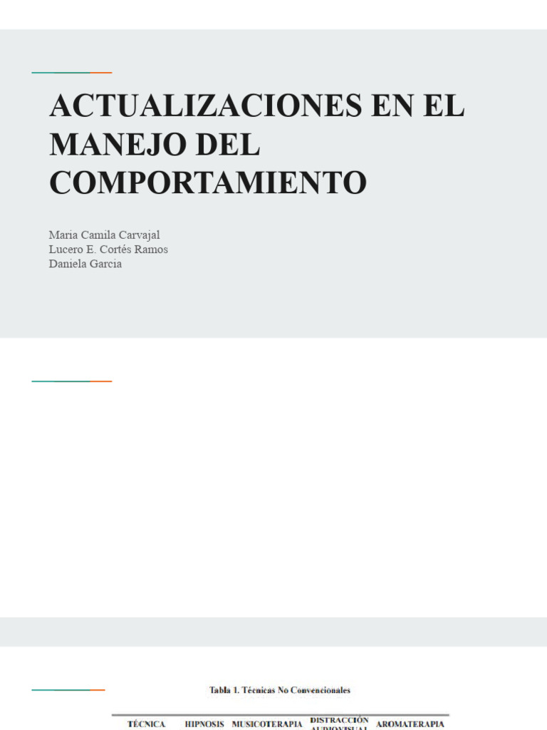 Actualizaciones en El Manejo Del Comportamiento | PDF