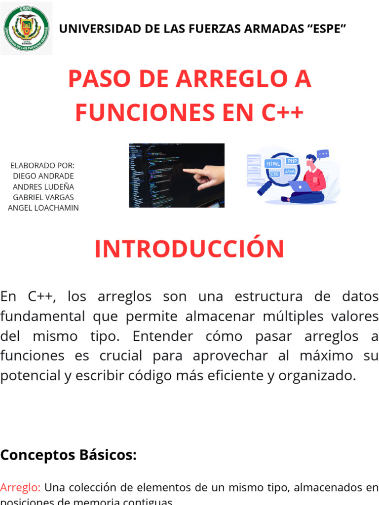 Paso de Arreglo A Funciones en C++ | PDF