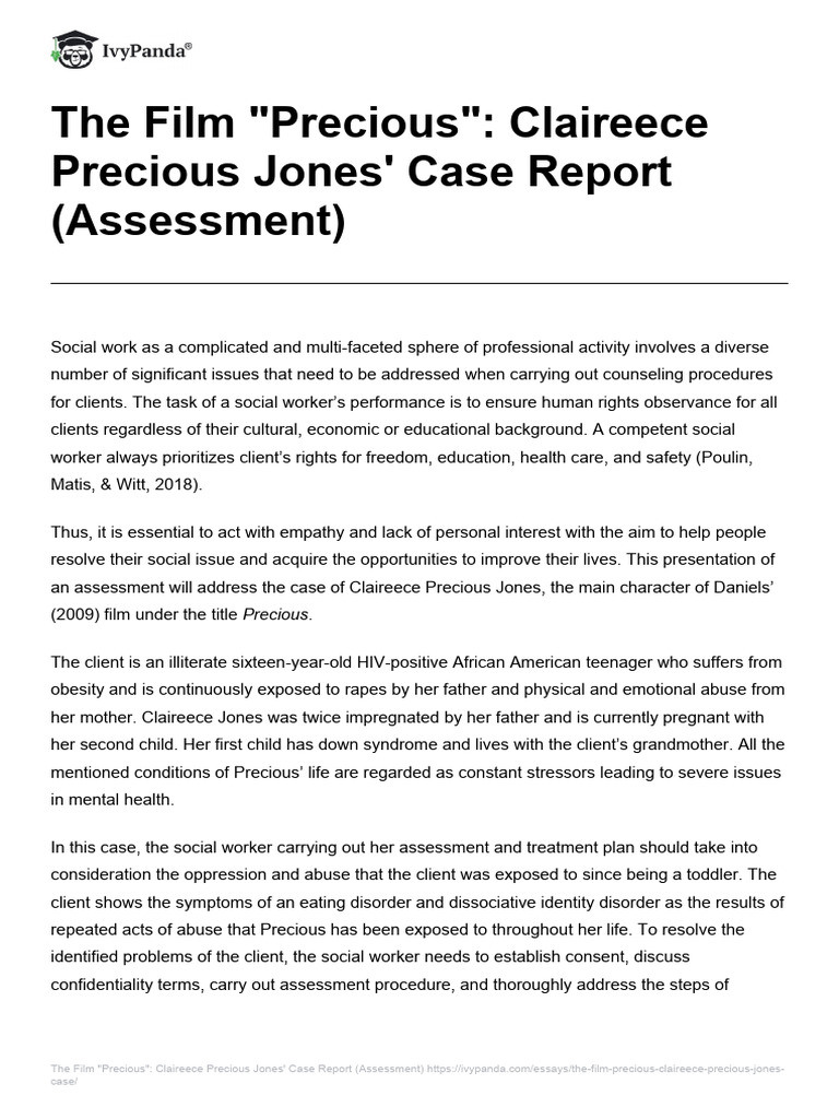 Claireece "Precious" Jones Case Assessment | PDF | Mental Disorder ...