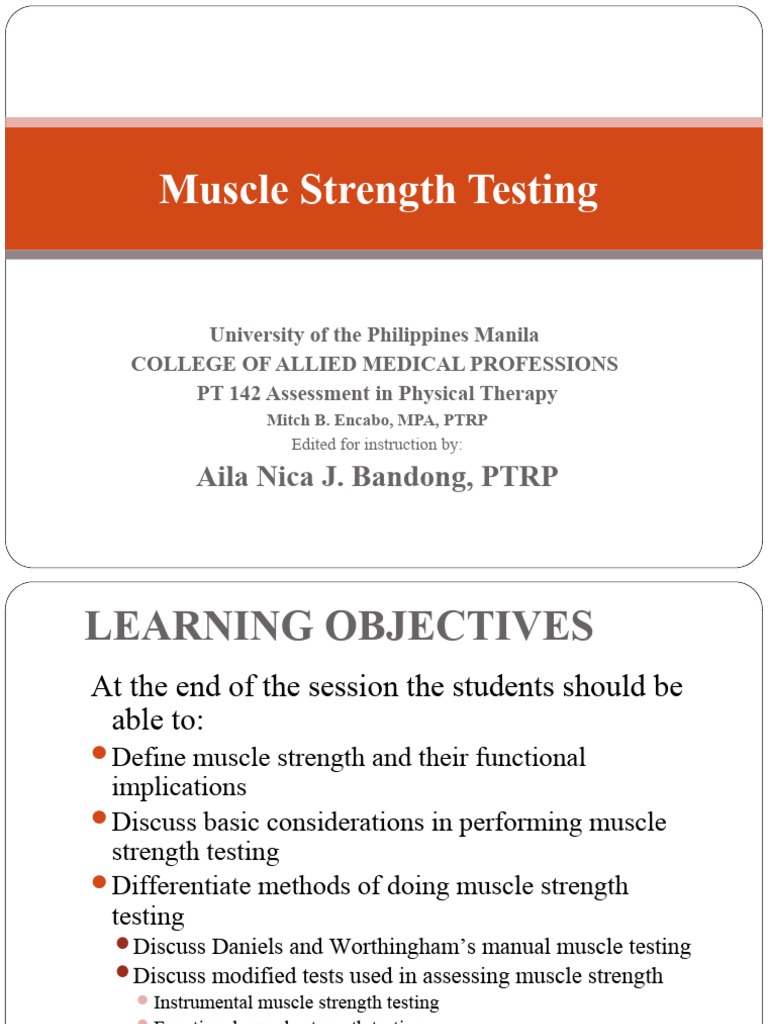 Manual Muscle Testing 0910 Student | PDF | Anatomical Terms Of Motion ...
