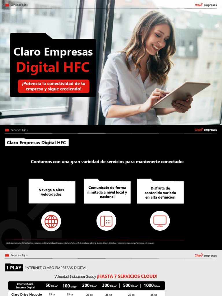 Presentación Claro Empresas Digital HFC (Ene 2024) | PDF | Computación en la nube | Software
