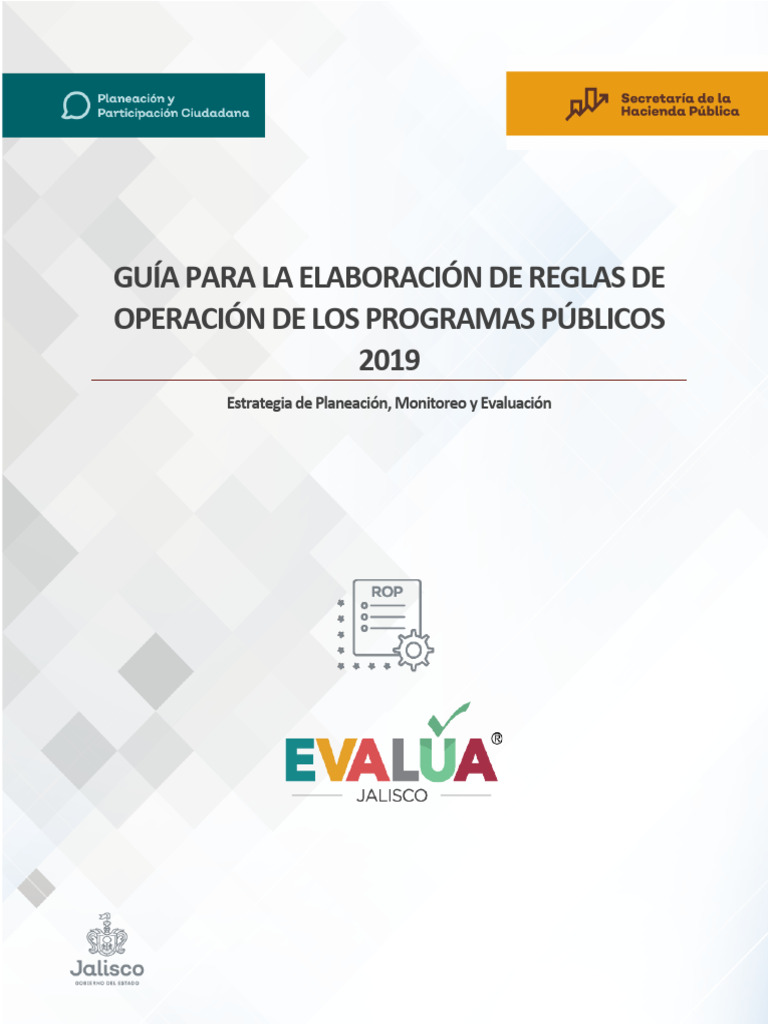 Guia para La Elaboracion de Reglas de Operacion 2019 1 | PDF ...