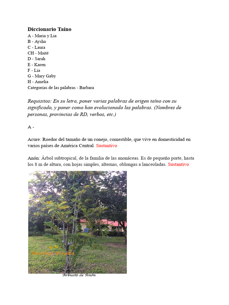 Diccionario Taino | PDF | Religión y espiritualidad