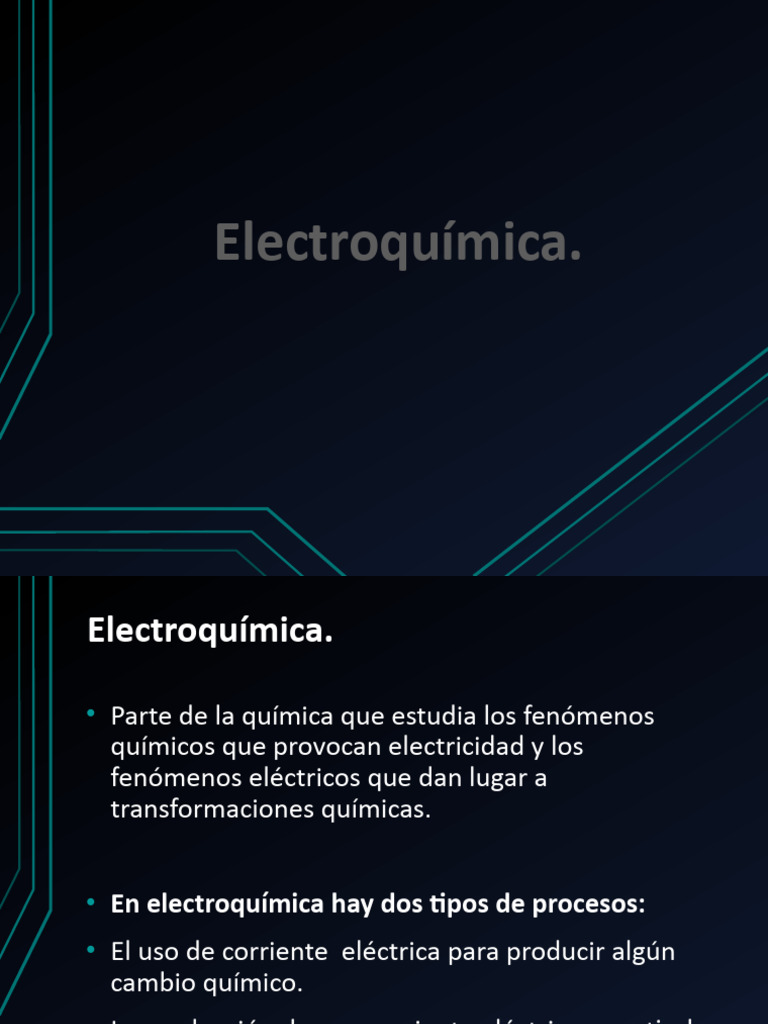 Electroquímica: Procesos y Aplicaciones | PDF | Electrodo | Electroquímica
