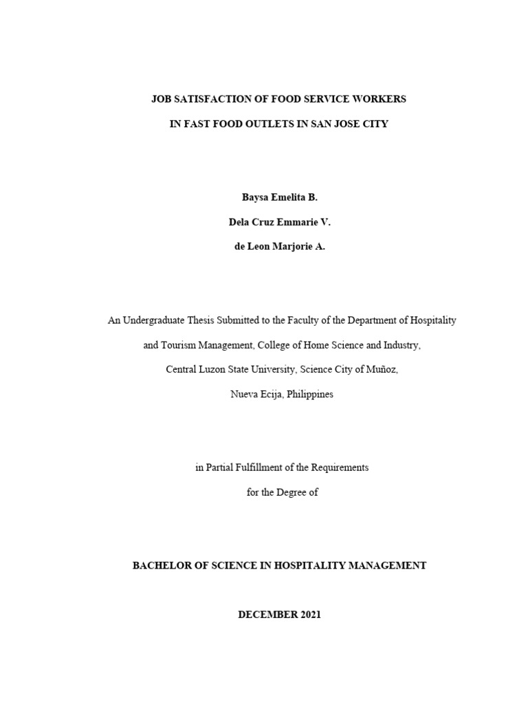 Baysas Group Revised | PDF | Job Satisfaction | Employment