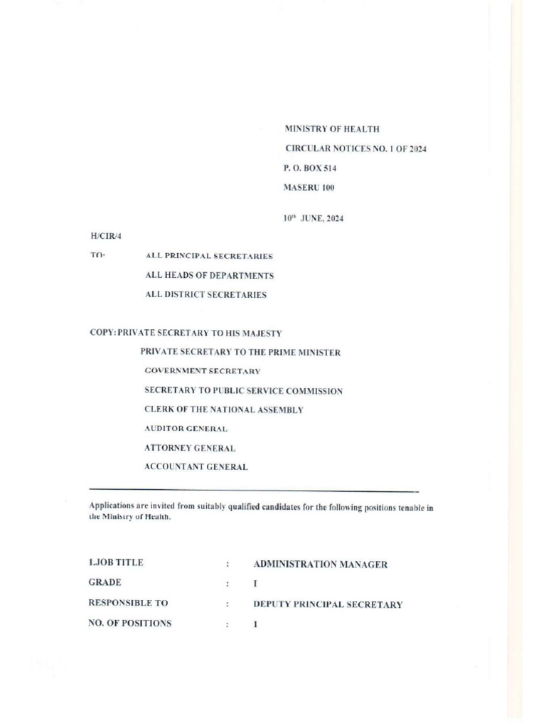 Circular Notices NO. of 2024 | PDF