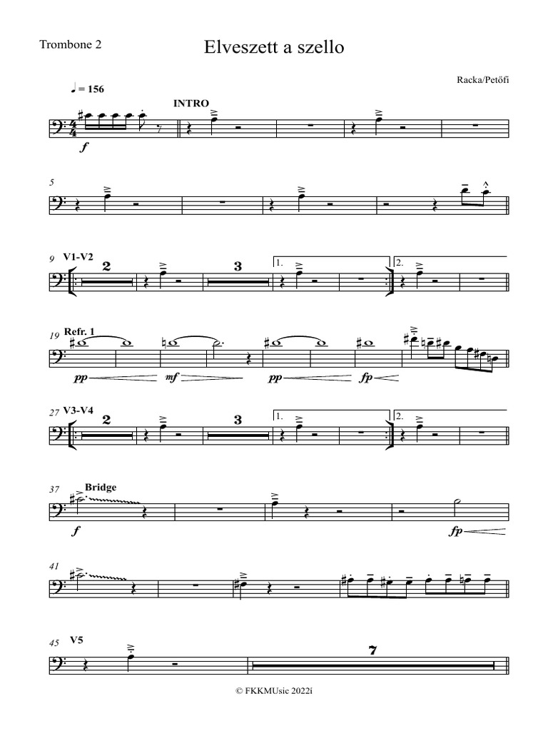 Elveszett a Szello - Trombone 2 | PDF