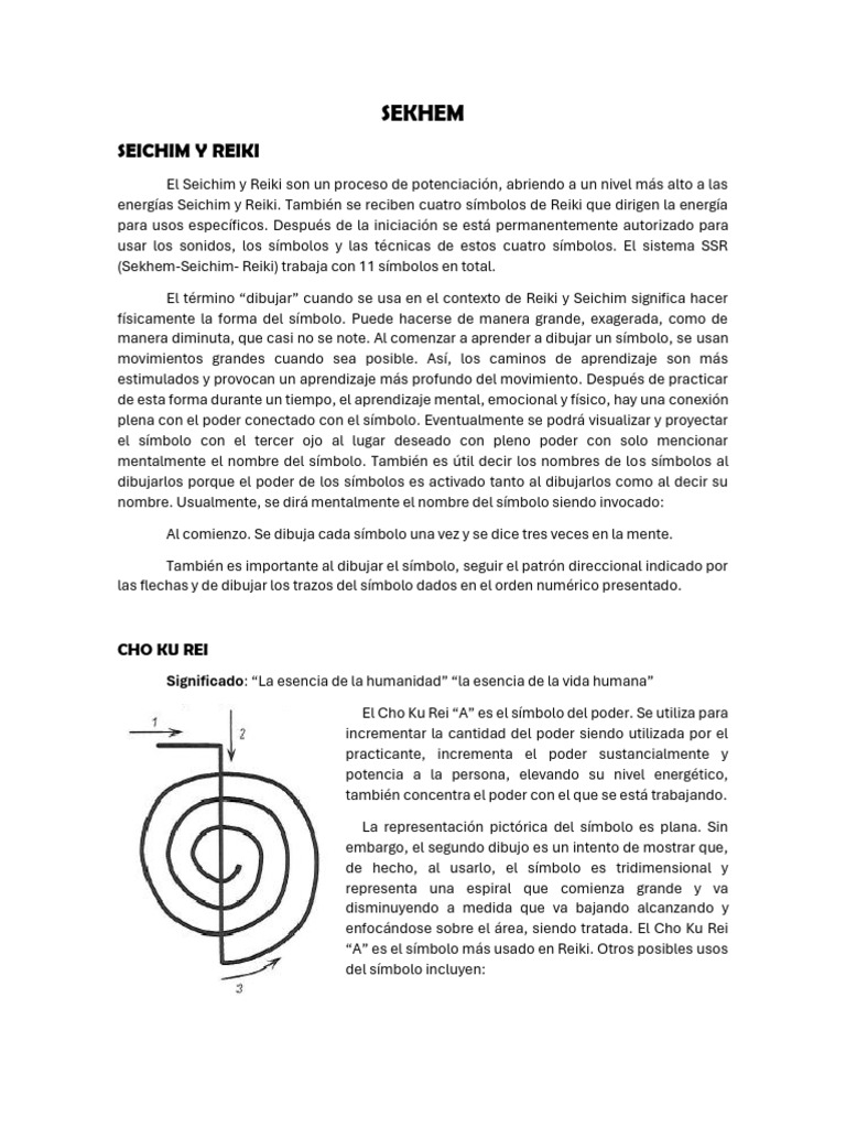 Sekhem | PDF | Reiki | Aprendizaje