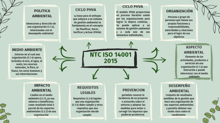 Mapa Mental Iso 14001 | PDF | Entorno natural