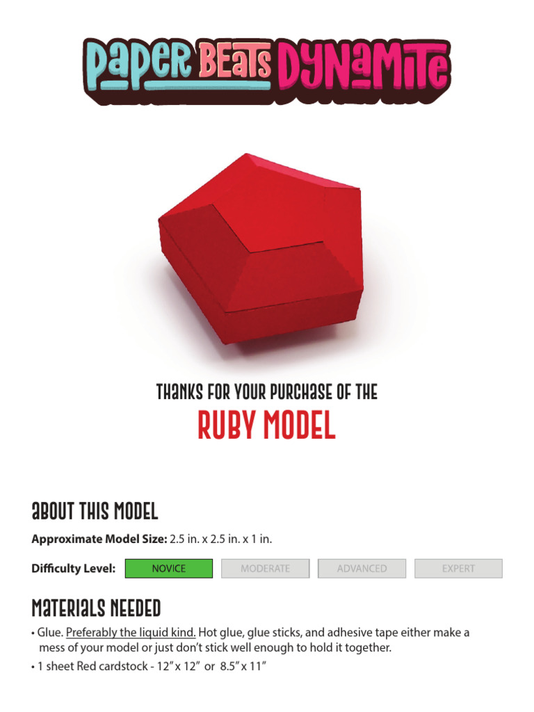 Ruby Model Assembly Instructions | PDF | Home & Garden | Art