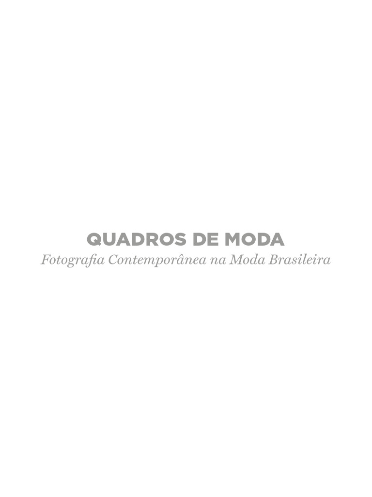 Quadro de Moda: Fotografia Brasileira | PDF | Vogue (revista) | Imagem