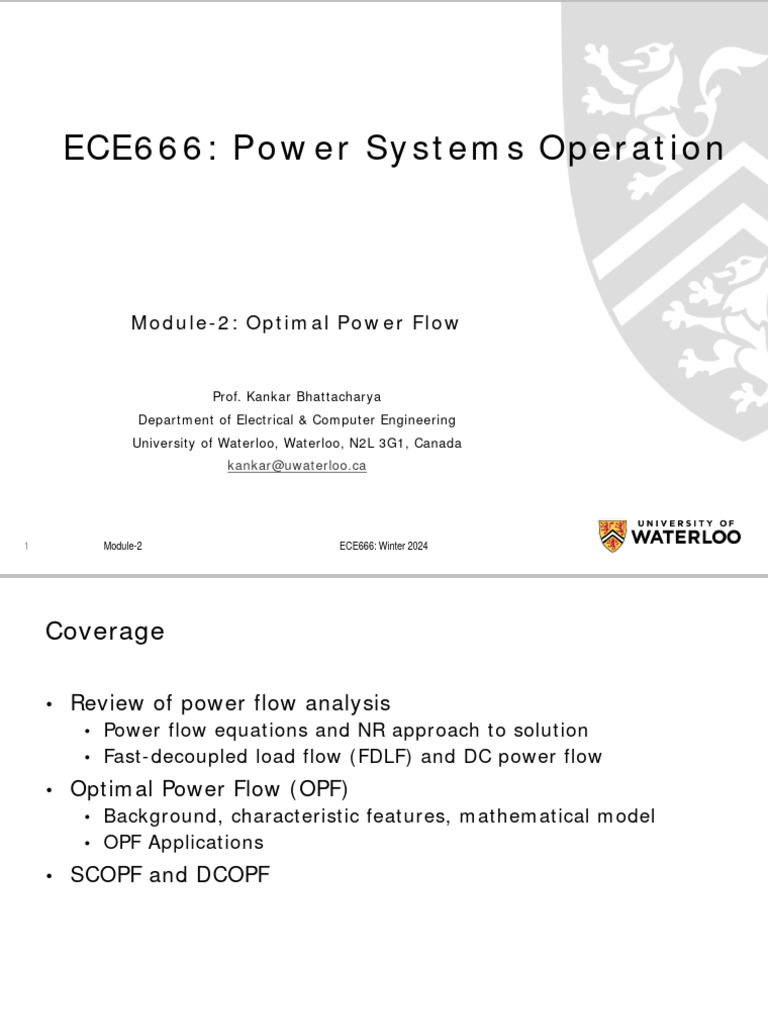 Module-2 Optimal Power Flow | PDF | Electrical Engineering | Electricity