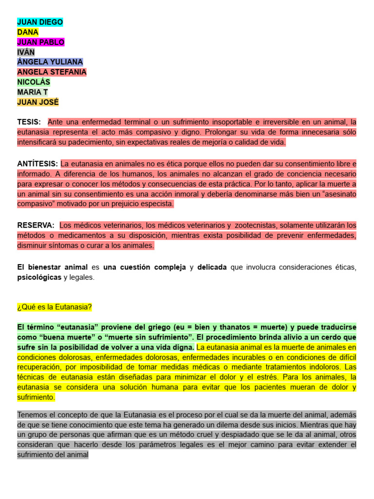 Documento Finalllll | PDF | Matadero | Dolor
