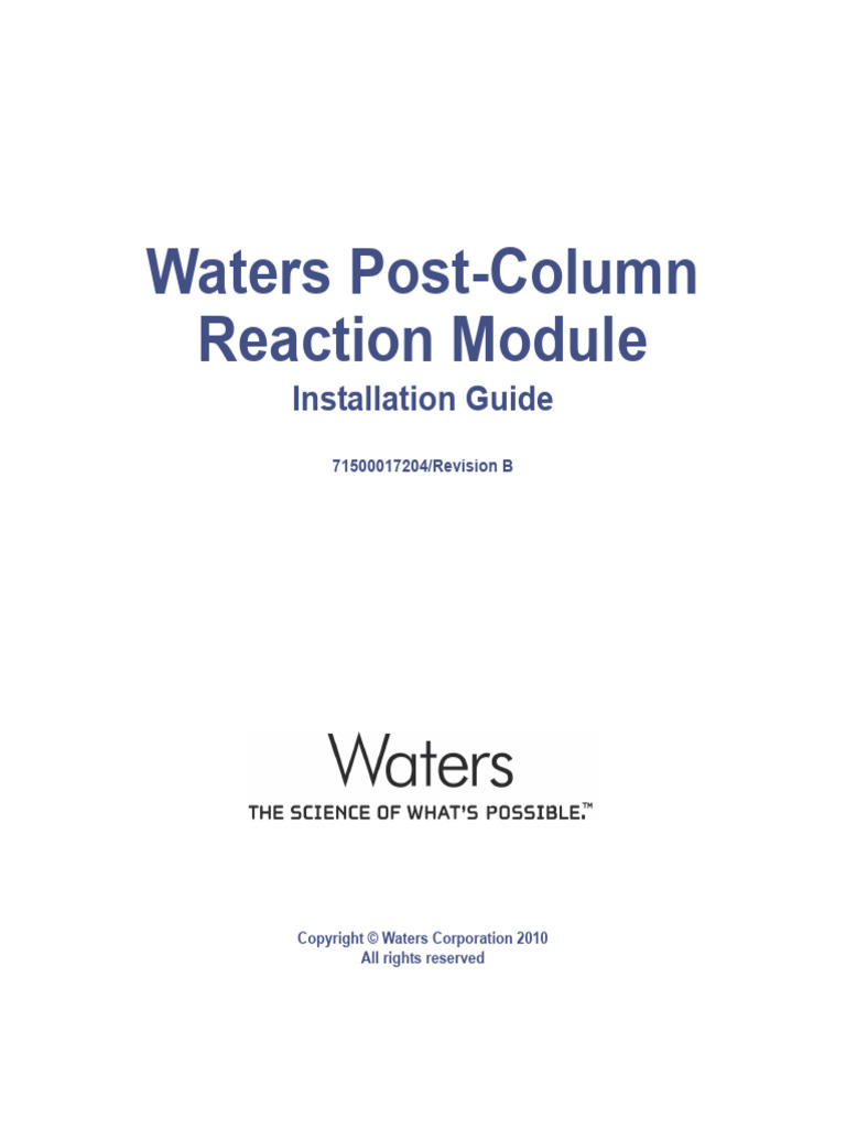 Post-Column Reaction Module Guide | PDF | Electrical Connector ...