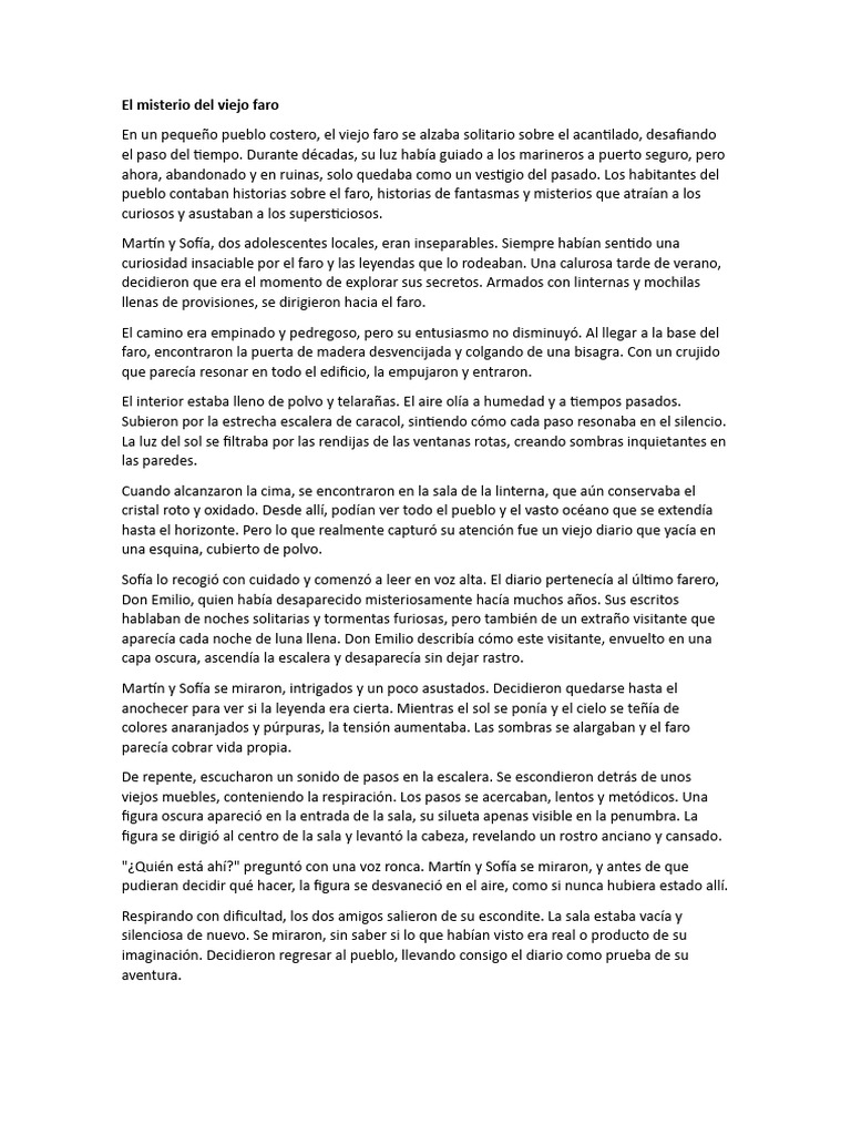 El Misterio Del Viejo Faro | PDF | Novela negra, policíaca y suspenso