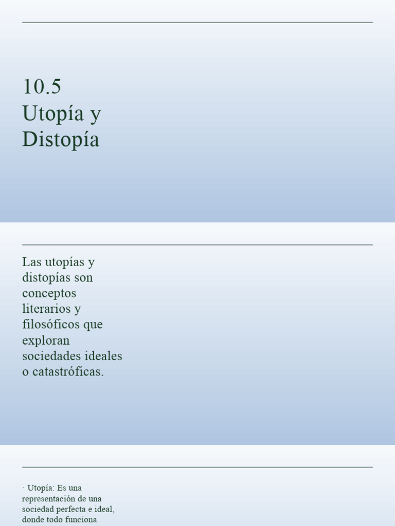 Utopía y Distopía: Conceptos Clave | PDF | utopía | Distopía