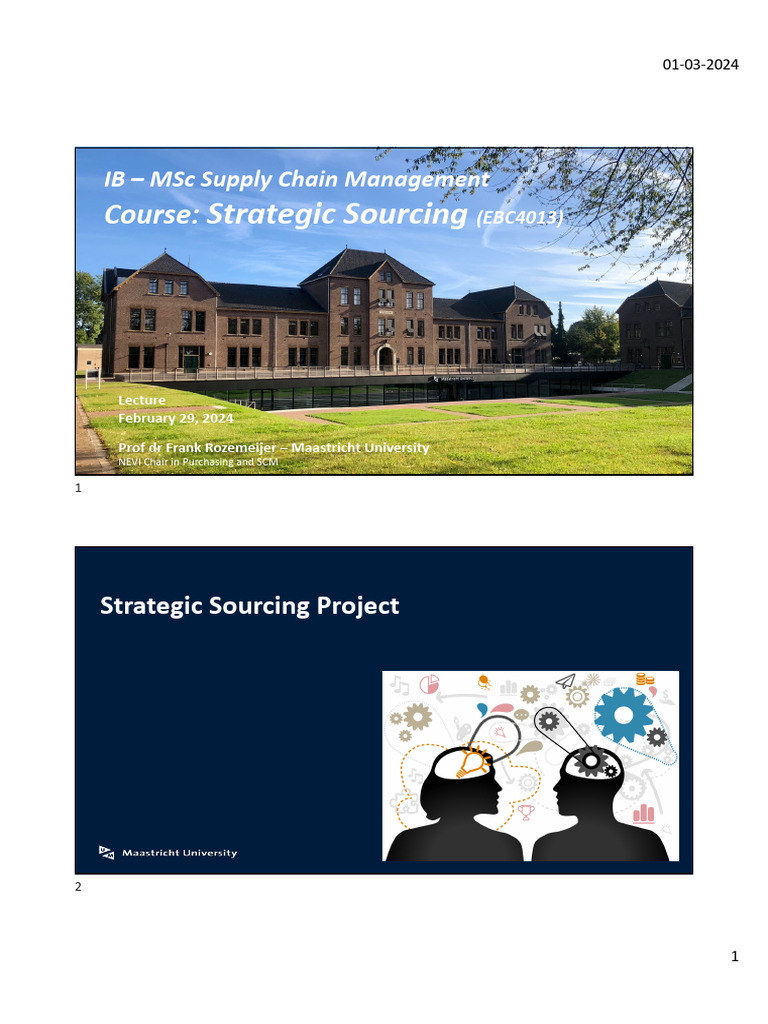 Strategic Sourcing for SCM Students | PDF | Supply Chain | Procurement