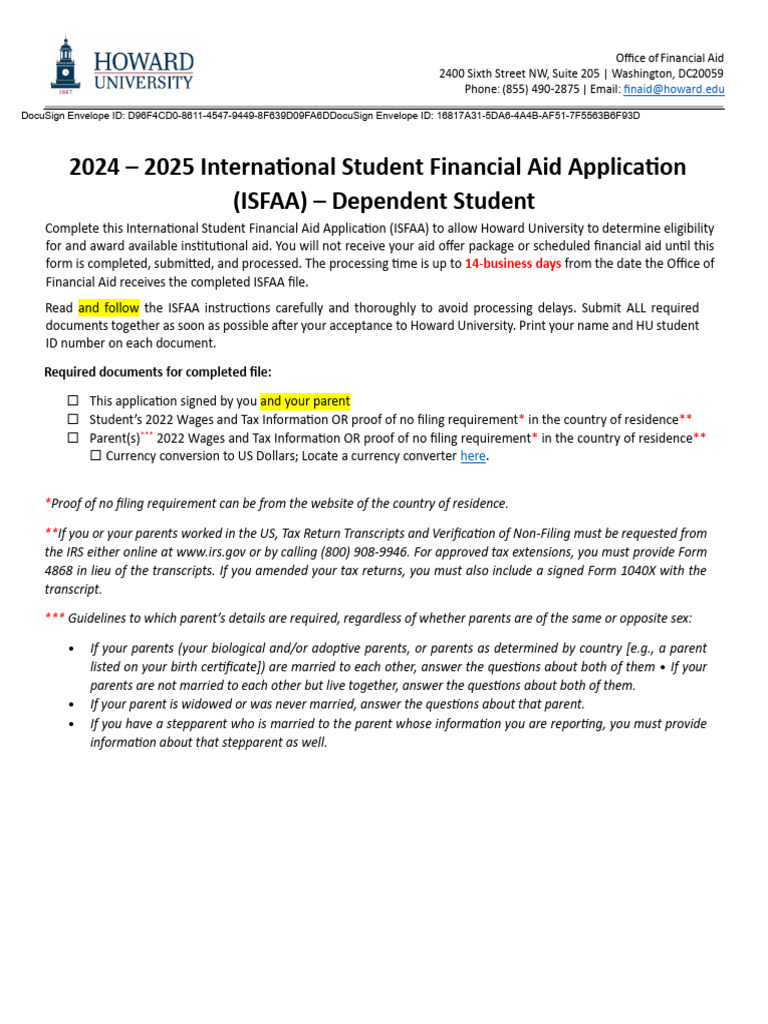 2425_Dependent_ISFAA for righteous | PDF | Irs Tax Forms