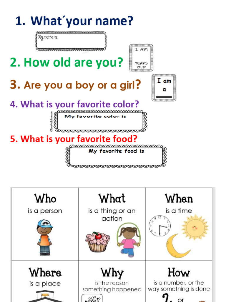 Fun Questions for Kids' Interviews | PDF
