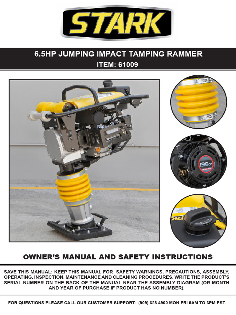 6.5Hp Jumping Impact Tamping Rammer: ITEM: 61009 | PDF | Personal ...