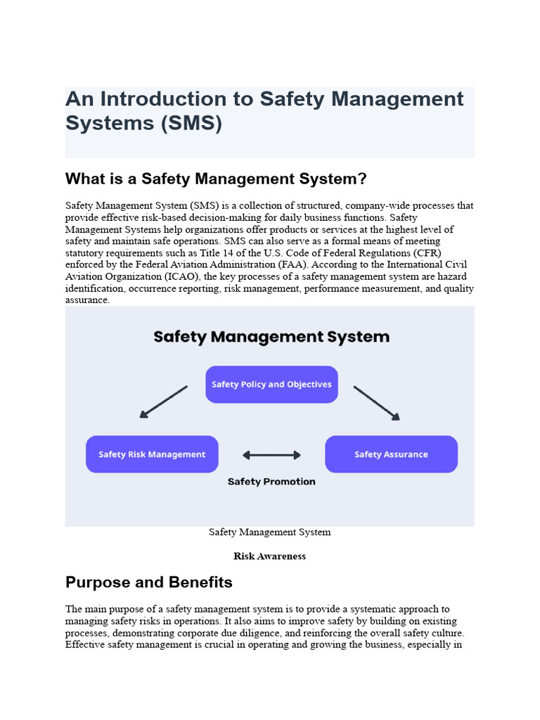 An Introduction To Safety Management Systems | PDF | Risk | Risk Management