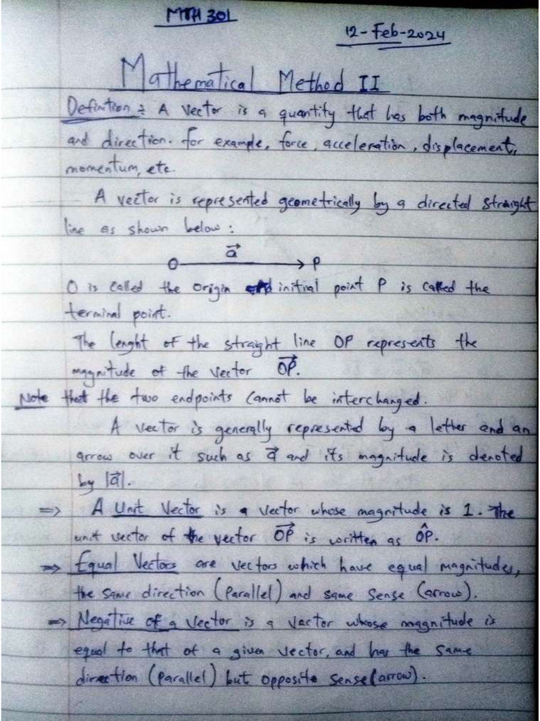 MTH 301 Lecture Note So Far | PDF