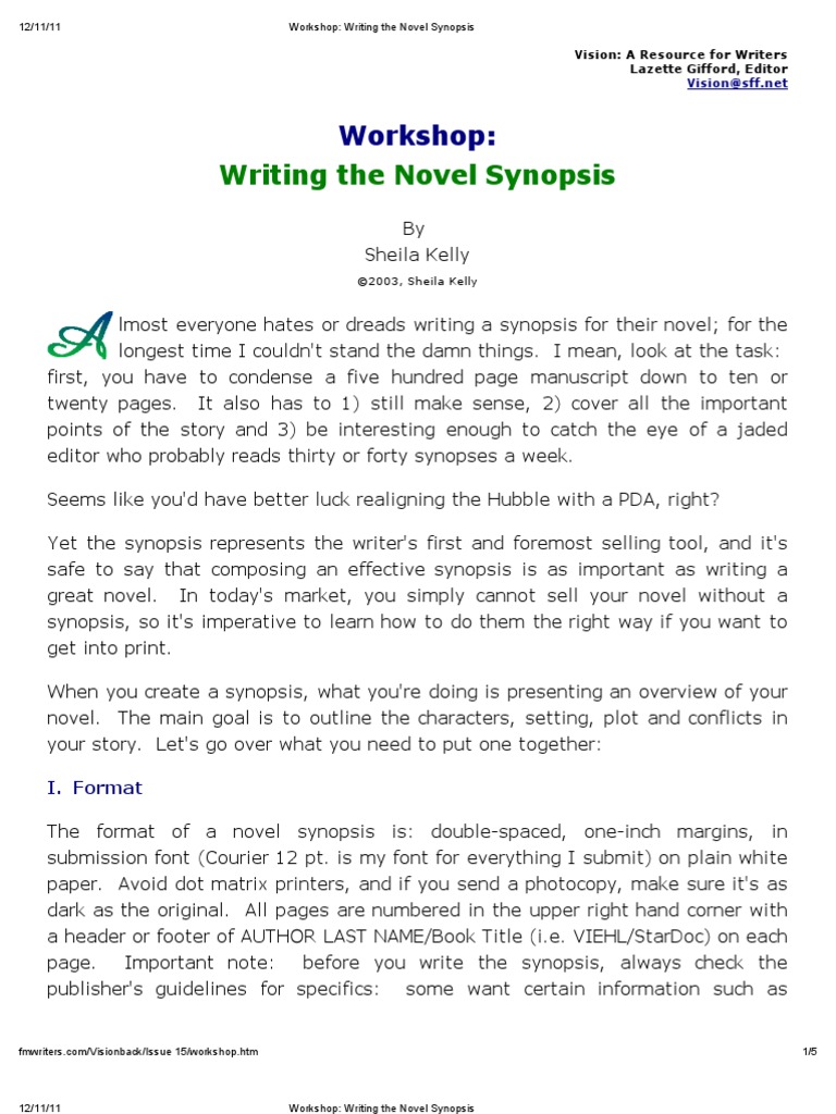 Crafting an Effective Novel Synopsis | PDF | Plot (Narrative) | Linguistics