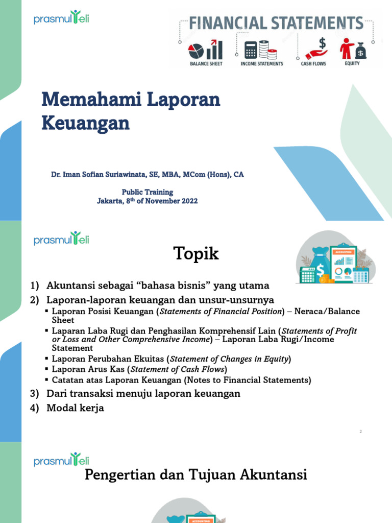 Day 1 - Memahami Laporan Keuangan - Revisi | PDF | Bisnis | Hukum