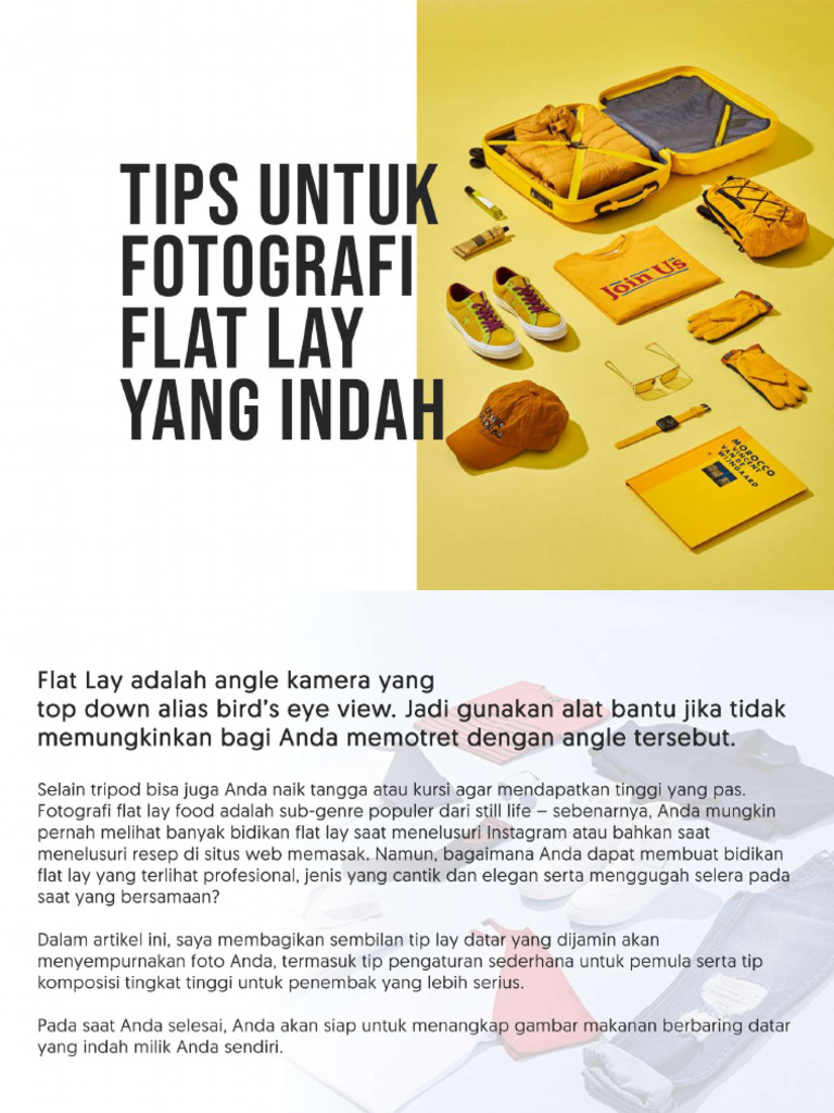Teknik Flat Lay Photography - Compressed H4 | PDF