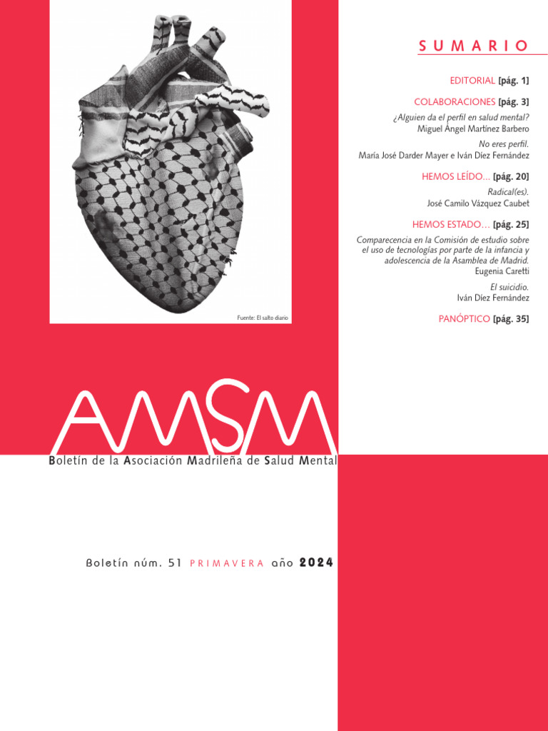 Amsm No 51 Primavera 2024 | PDF | Psique (psicología) | Autolesiones