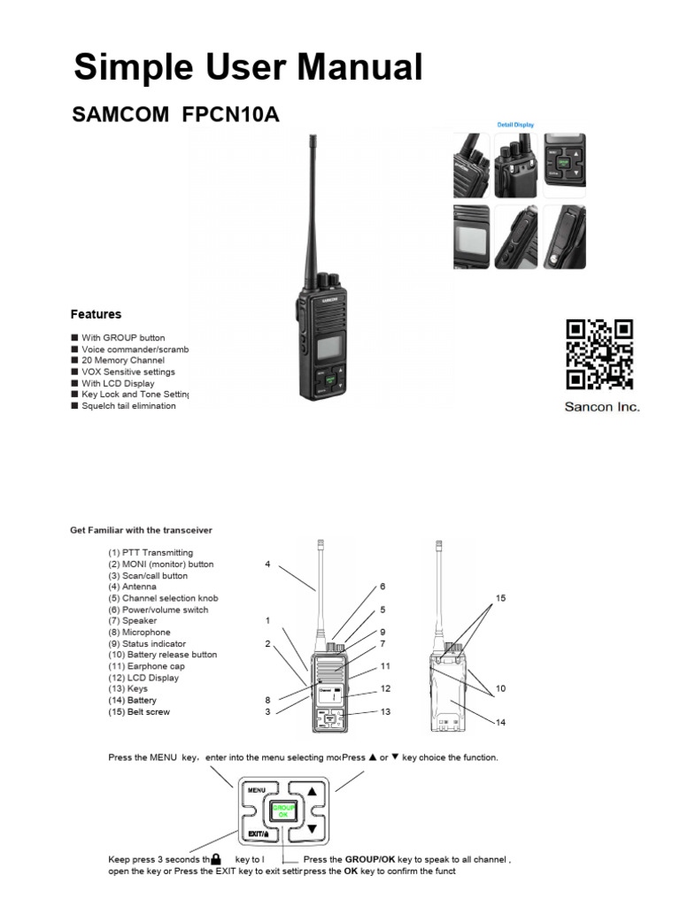 SAMCOM FPCN10A User Manual Guide | PDF | Electrical Engineering ...