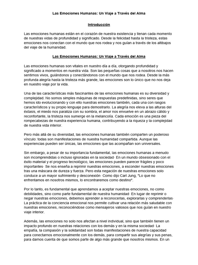 Las Emociones Pdf Las Emociones Empatía