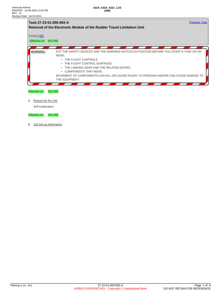 A319_A320_A321_LUS-[AMM][27-23-51-000-002-A Removal of the Electronic Module of the Rudder ...