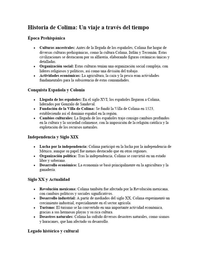 Historia de Colima | PDF | México | España