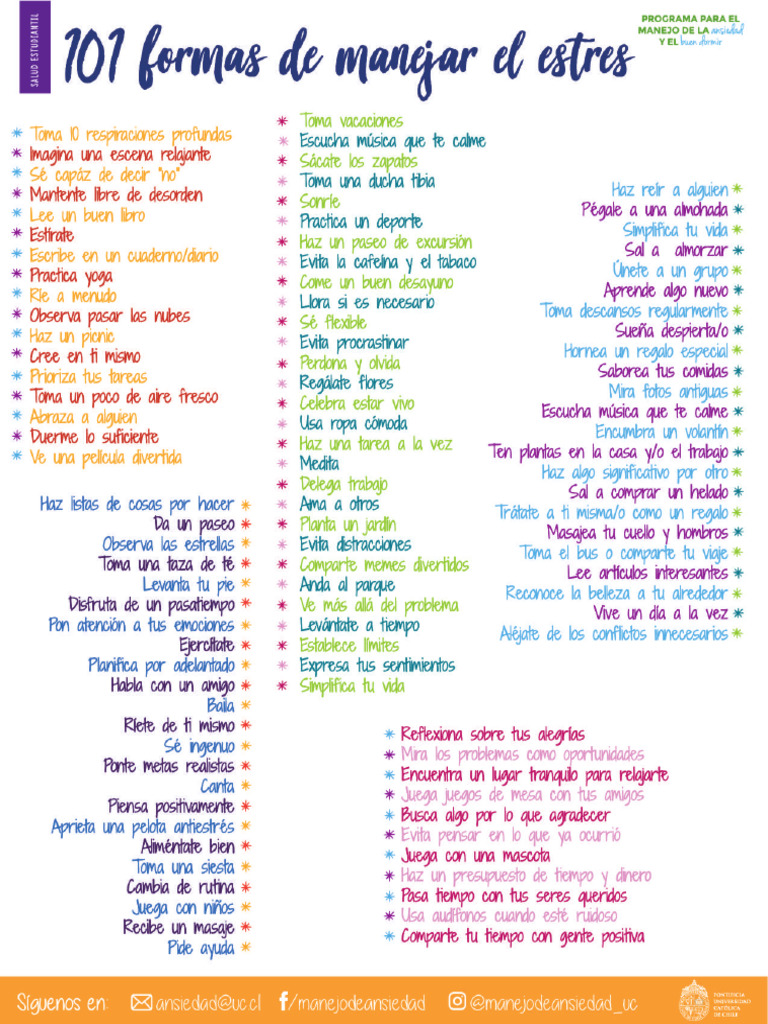 10 Formas De Manejar El Estrés Pdf
