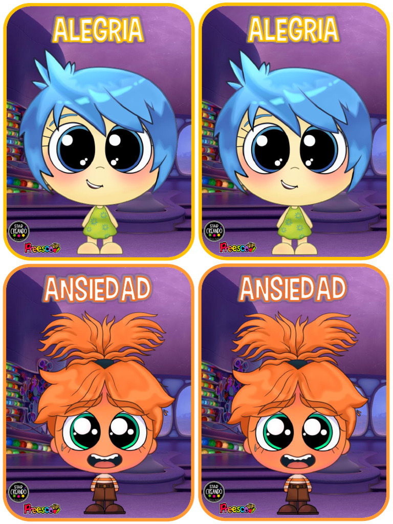 Memorama de Emociones de Intensamente | PDF