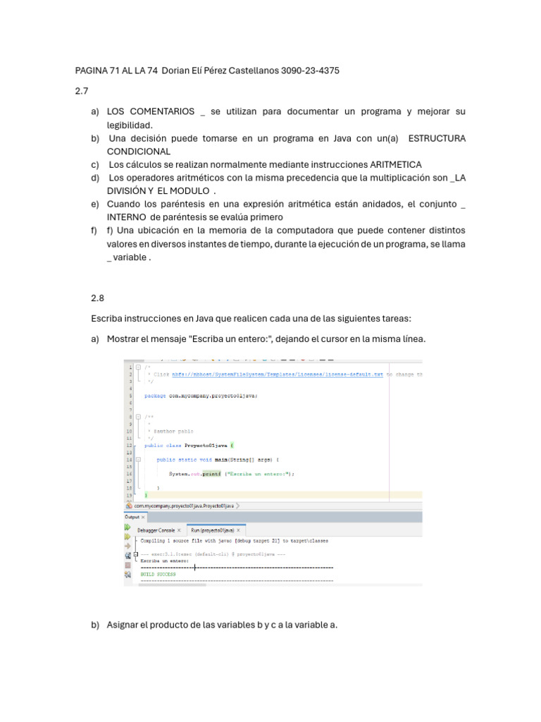 Fundamentos de Java: Variables y Operadores | PDF | Java (lenguaje de ...