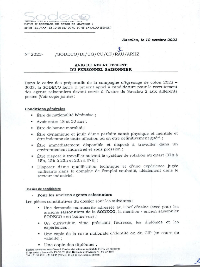 Sodeco | PDF