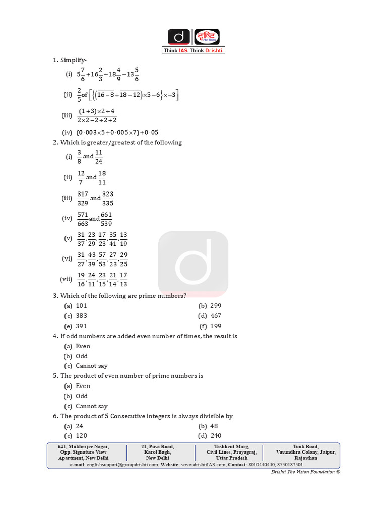 72 Properties of Number-2 | PDF | Ring Theory | Arithmetic