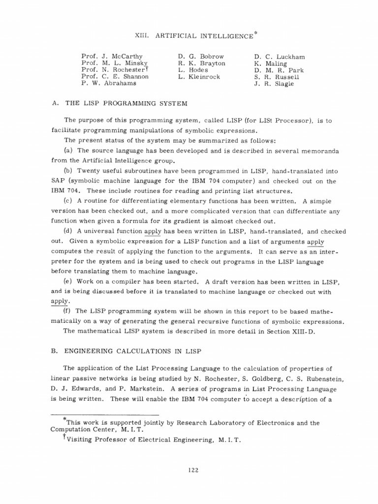 LISP Programming System Overview | PDF | Function (Mathematics ...