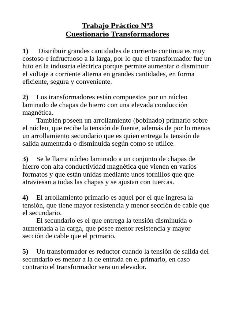 Instalaciones Elec 3 | PDF | Transformador | Inductor