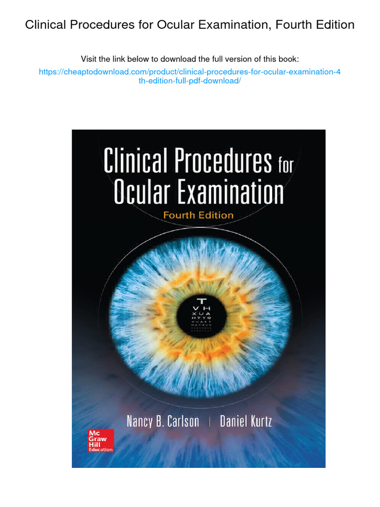 Clinical Procedures For Ocular Examination, Fourth Edition. ISBN ...