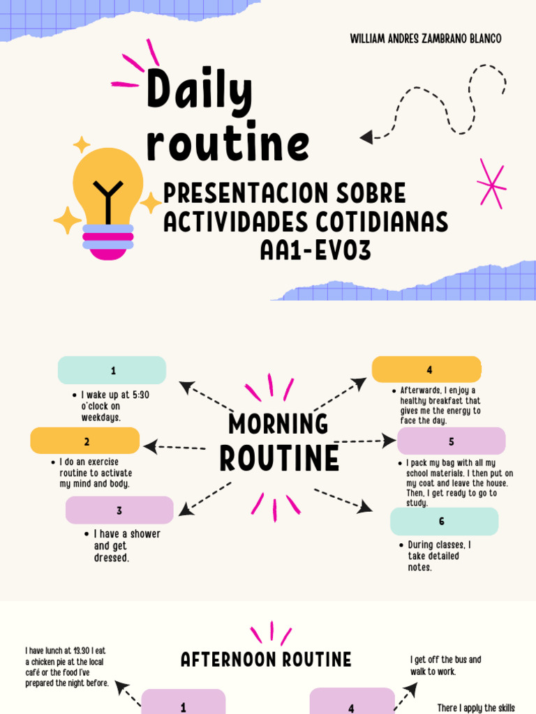 Daily Routine | PDF | Cuisine | Eating Behaviors Of Humans